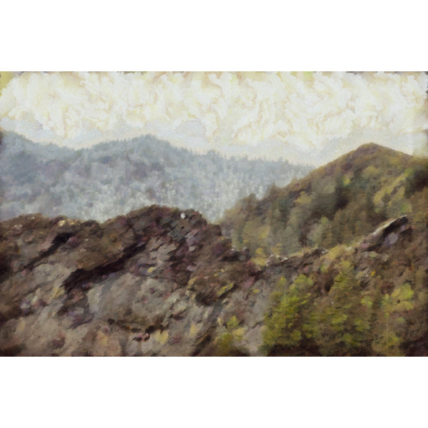Alpen Home Painted Gray Mountainside - Wrapped Canvas Art Prints | Wayfair.co.uk